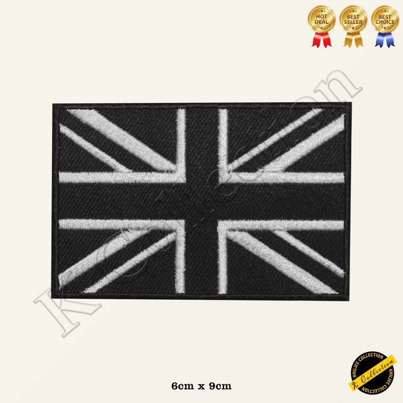 Union Jack National Flag United Kingdom Embroidered Iron on Sew on ...