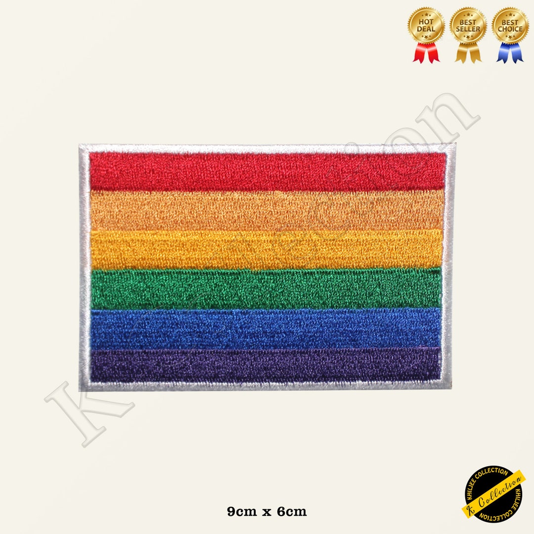 LGBT Flag Gay Pride Flag Embroidered Iron on Sew on Patch Badge - Etsy