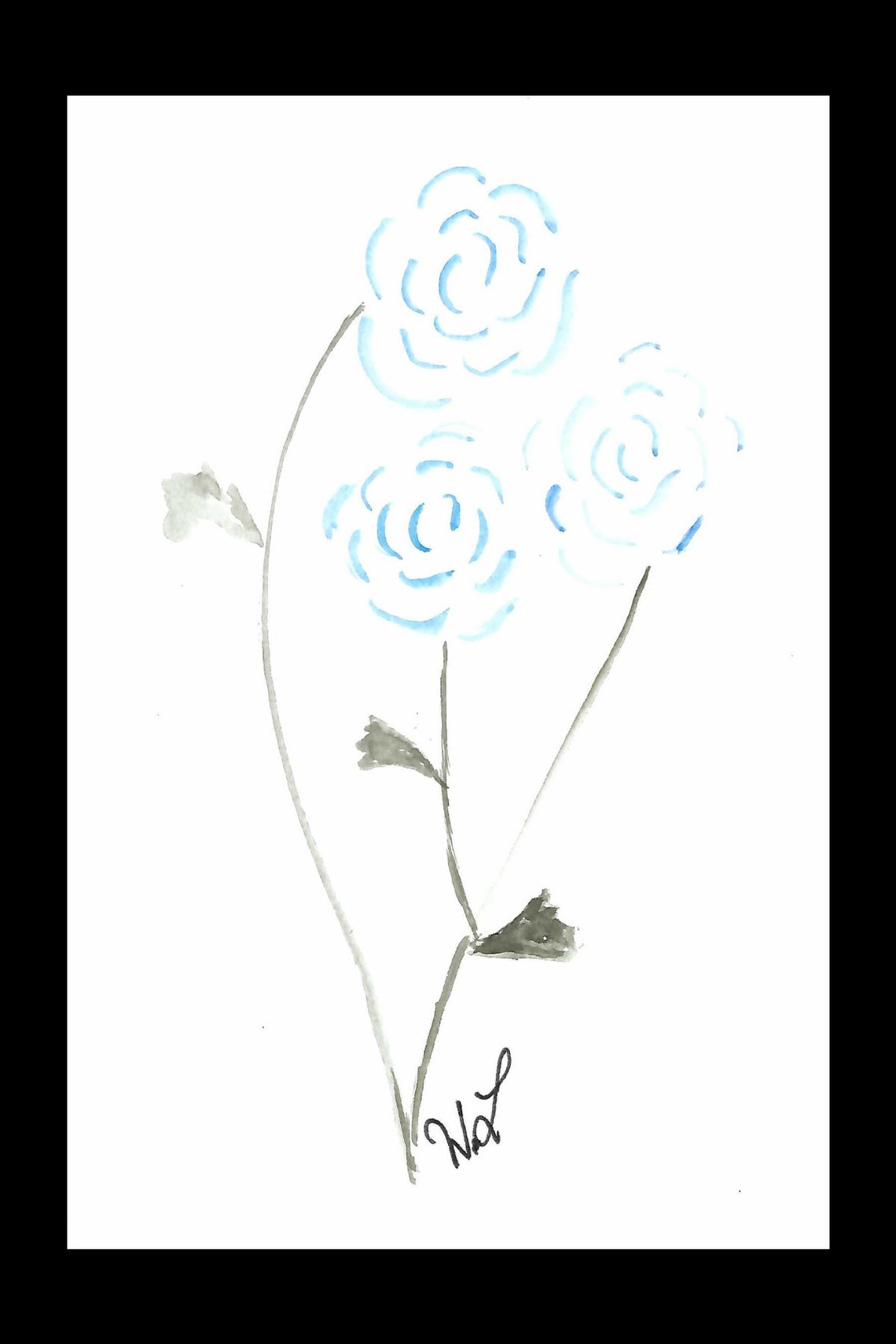 Watercolor Roses - Etsy