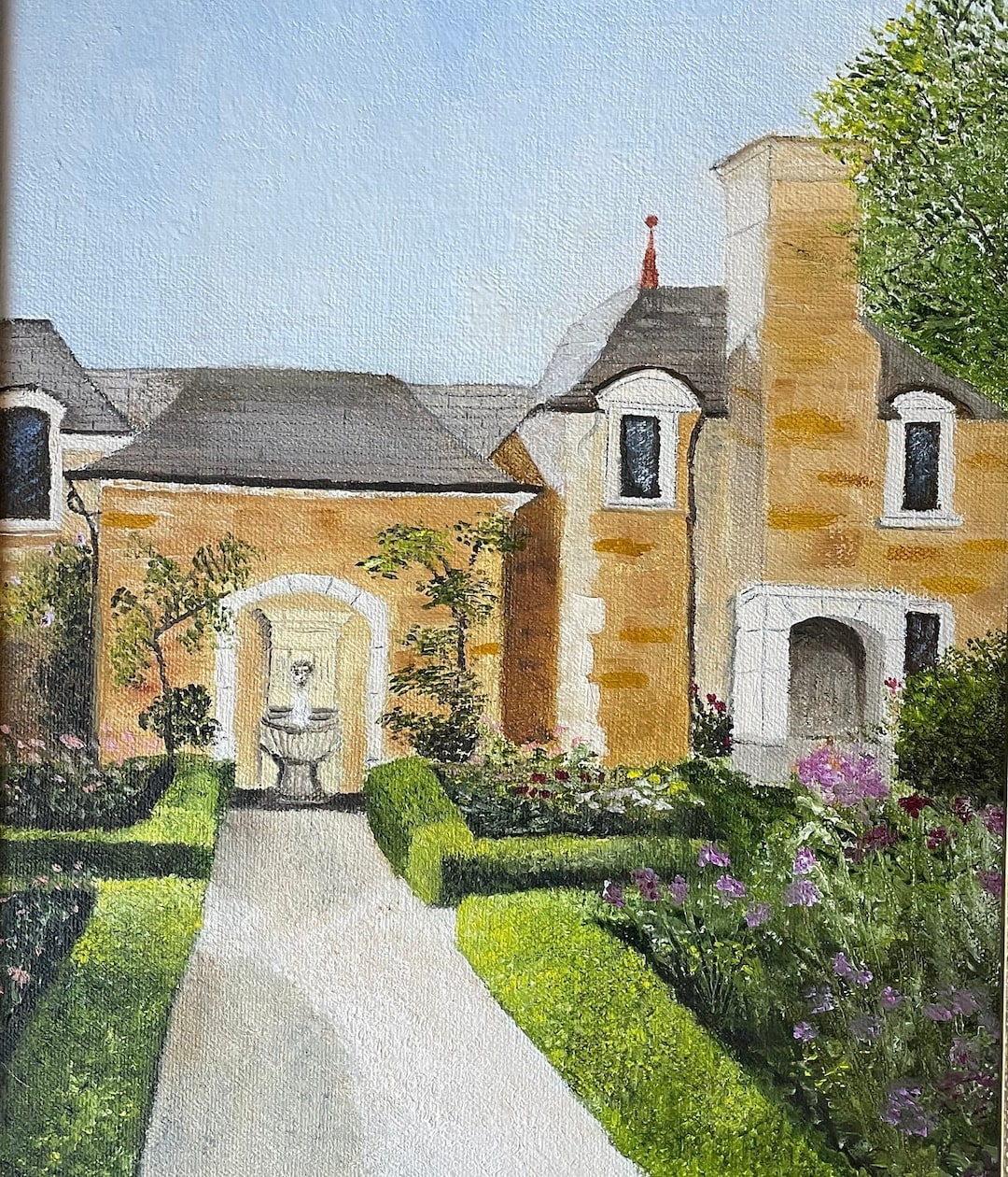 Manor House Painting Oil Original 9" X 12" - British/english ...