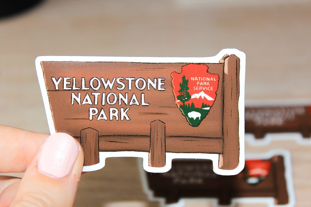 Yellowstone National Park Yellowstone Vinyl Sticker for - Etsy