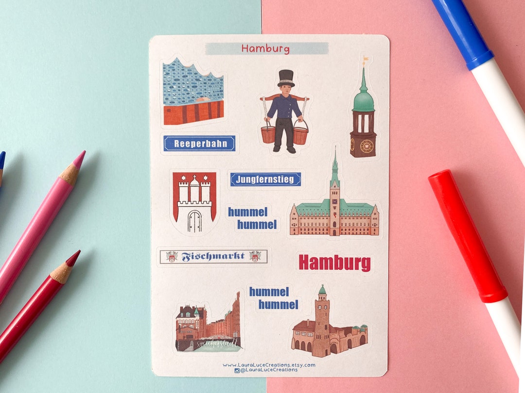 Hamburg Sticker Sheet for Travel Journals Bullet Journals - Etsy