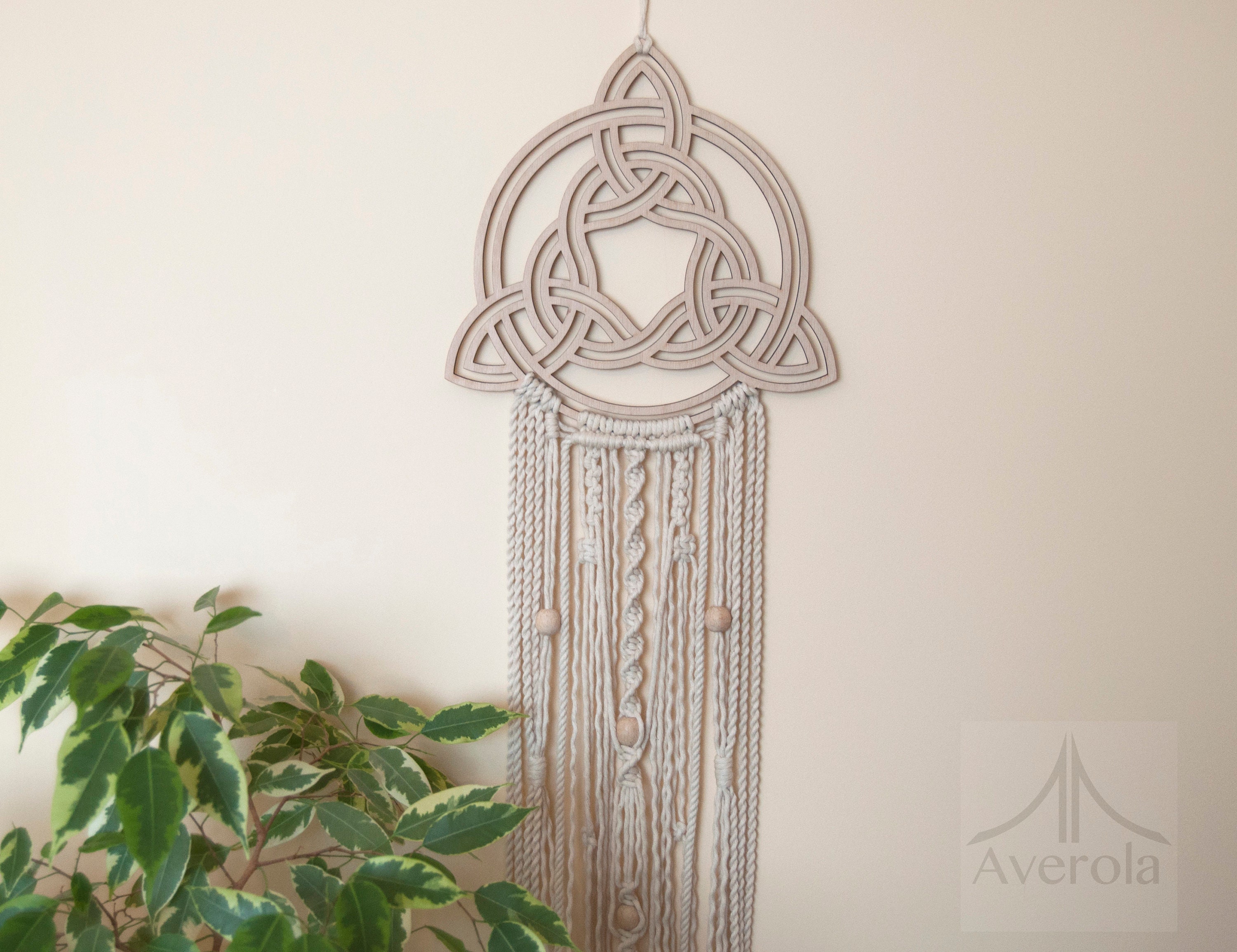 Celtic Wall Art Trinity Knot Woven Wall Hanging Wood Love | Etsy