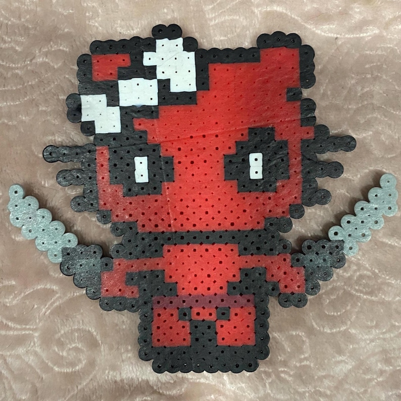 Deadpool Hello Kitty Perler Bead Figure - Etsy