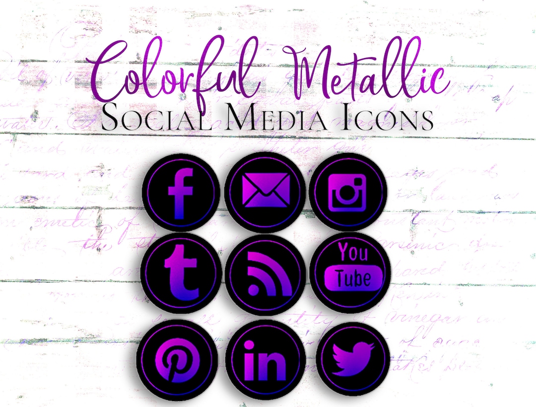 Social Media Icons, Colorful Icons, Social Icons, Bright Icons, Blog ...
