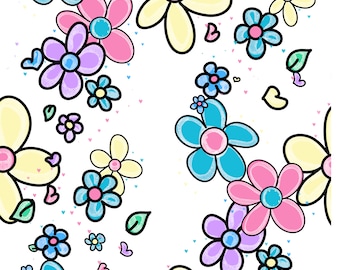 Daisy Printable Papers Flower Digital Download Paper in 12x12 - Etsy