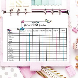 Social Media Planner and Tracker! Printables, Project Planner, Bullet ...