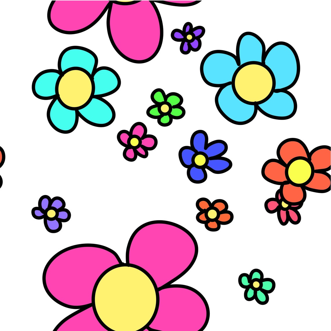 Flowers Digital Paper Seamless Digital Paper Spring Art - Etsy