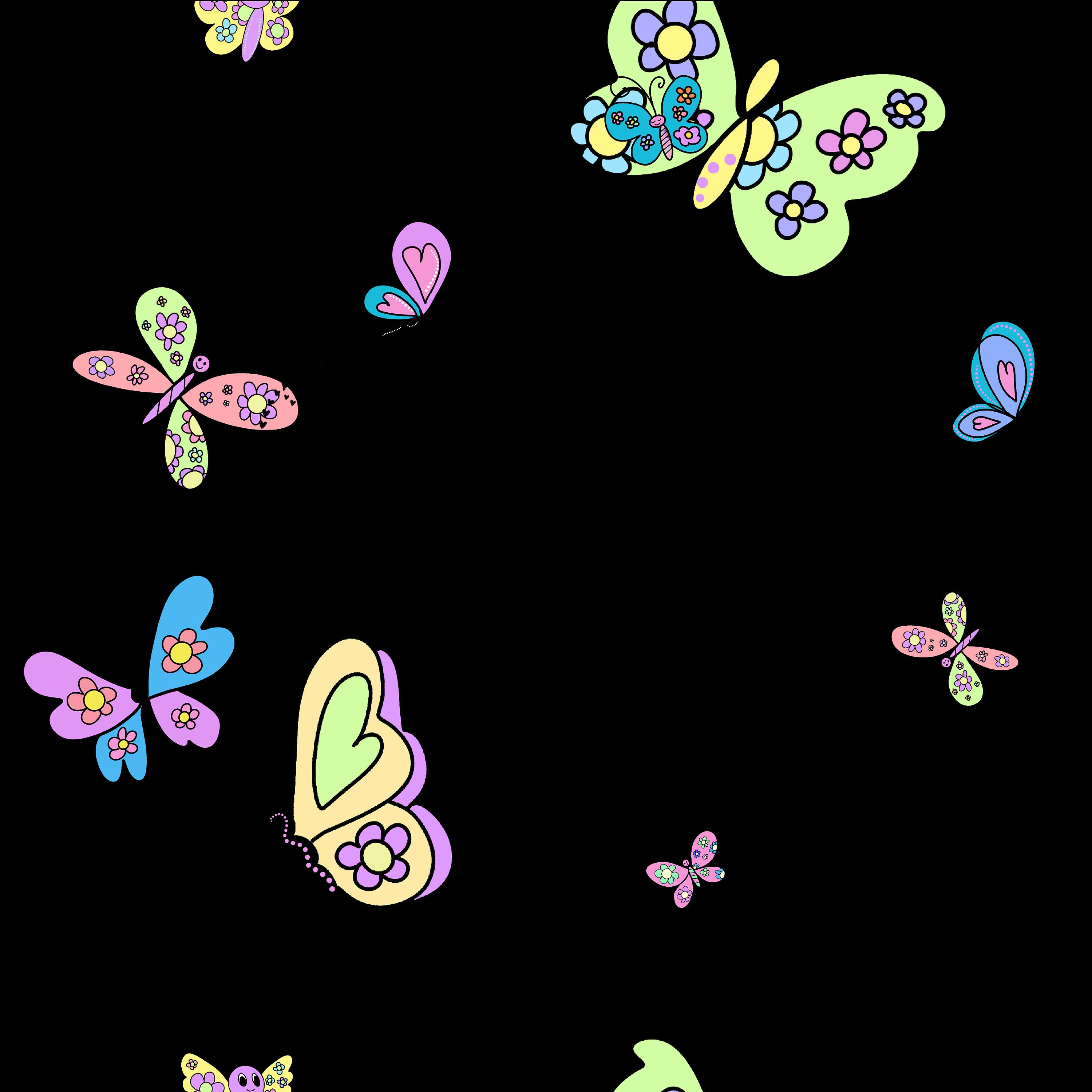 Butterfly Digital Paper, Seamless Digital Paper, Spring Art, Doodles ...