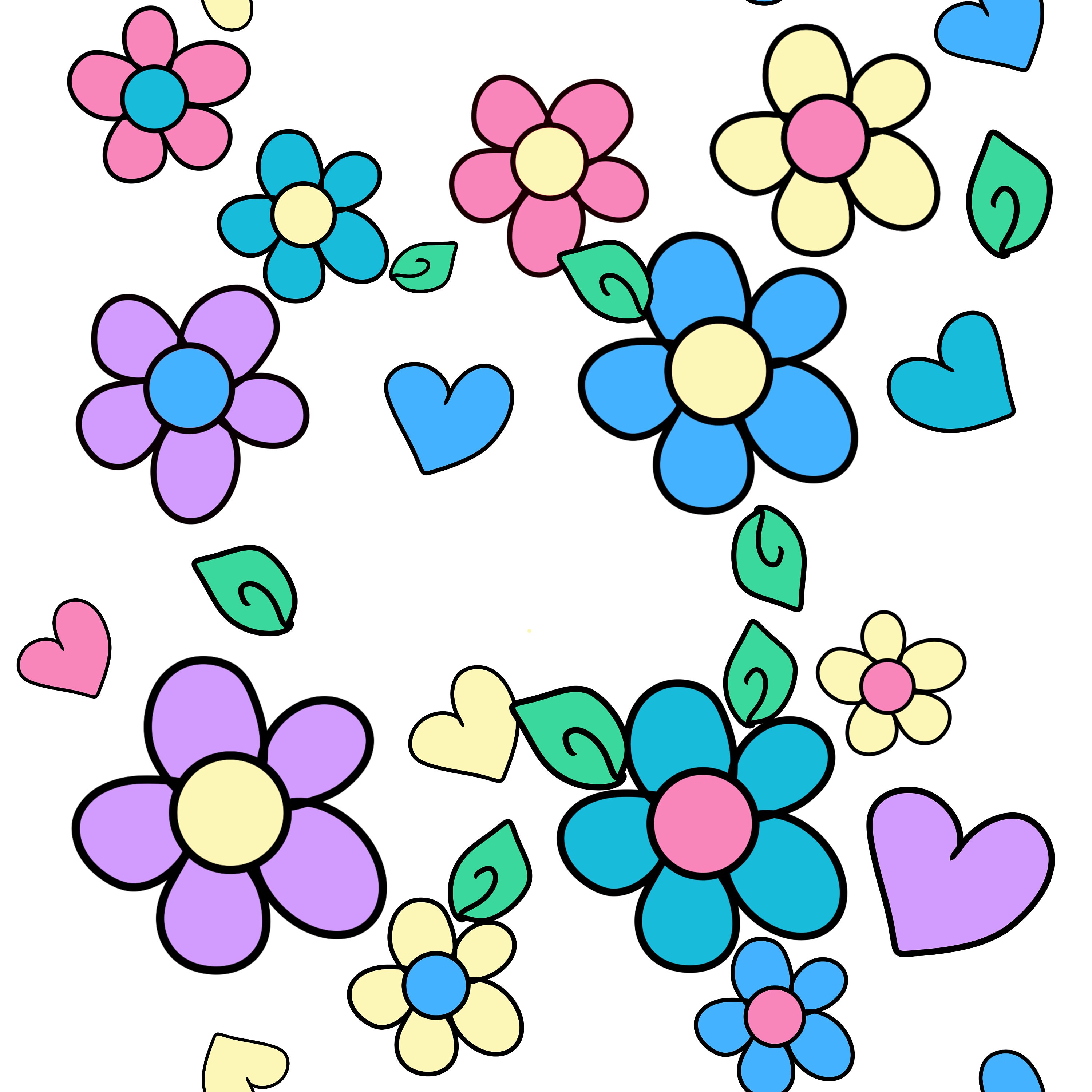 Pastel Daisy Digital Paper - Etsy