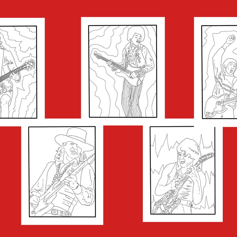 Rock and Roll Coloring - Etsy