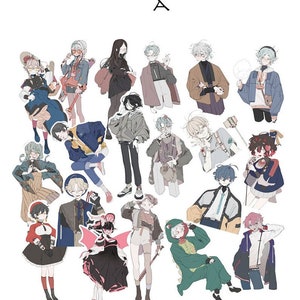 19pcs/pack Japanese Comic Manga Themed Stickers , Die Cut Stickers ...
