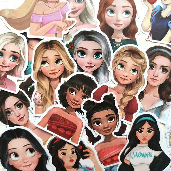 30pcs/pack Disney Princess Themed Stickers Princess Line - Etsy