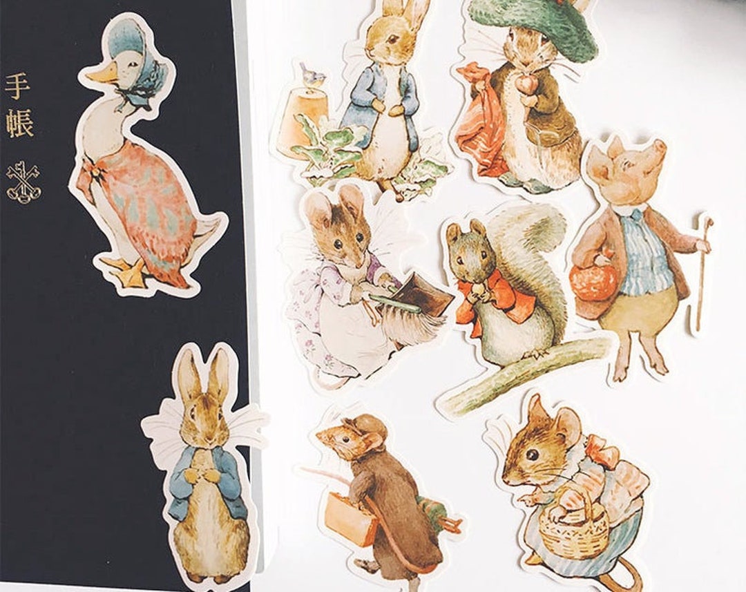11pcs/pack Vintage Style Peter Rabbit Lovely Bunny Duck Piggy Pets ...