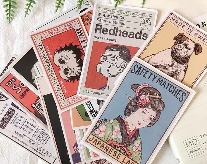 30pcs Old Fashion Stickers, Journal Stickers, Figure Stickers, Old ...