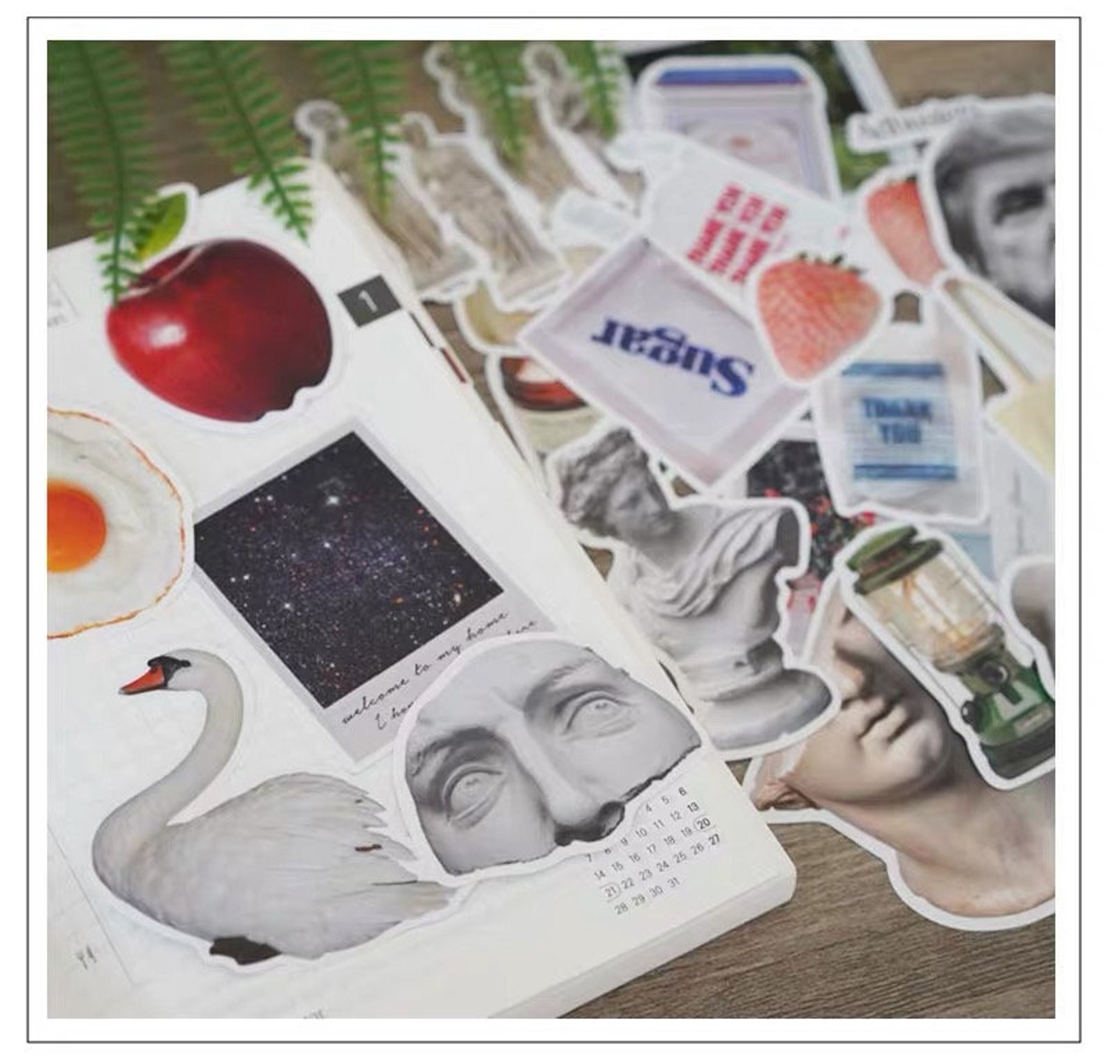 Art gallery museum sticker 22pcs/pack vellum paper texture | Etsy