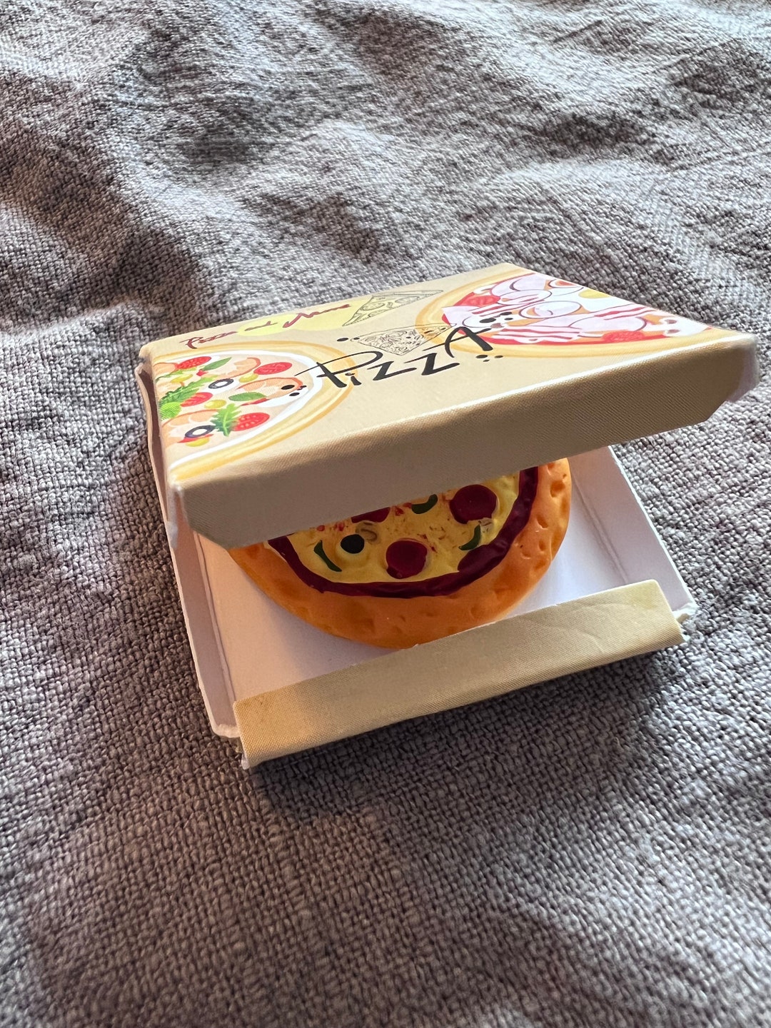 Miniature Pizza Box, Mini Pizza, Miniature Food, Dollhouse Pizza, Toy ...