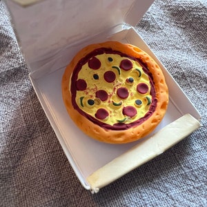 Miniature Pizza Box, Mini Pizza, Miniature Food, Dollhouse Pizza, Toy ...