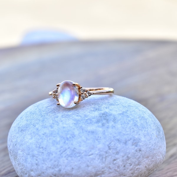Moonstone Ring Gold - Etsy