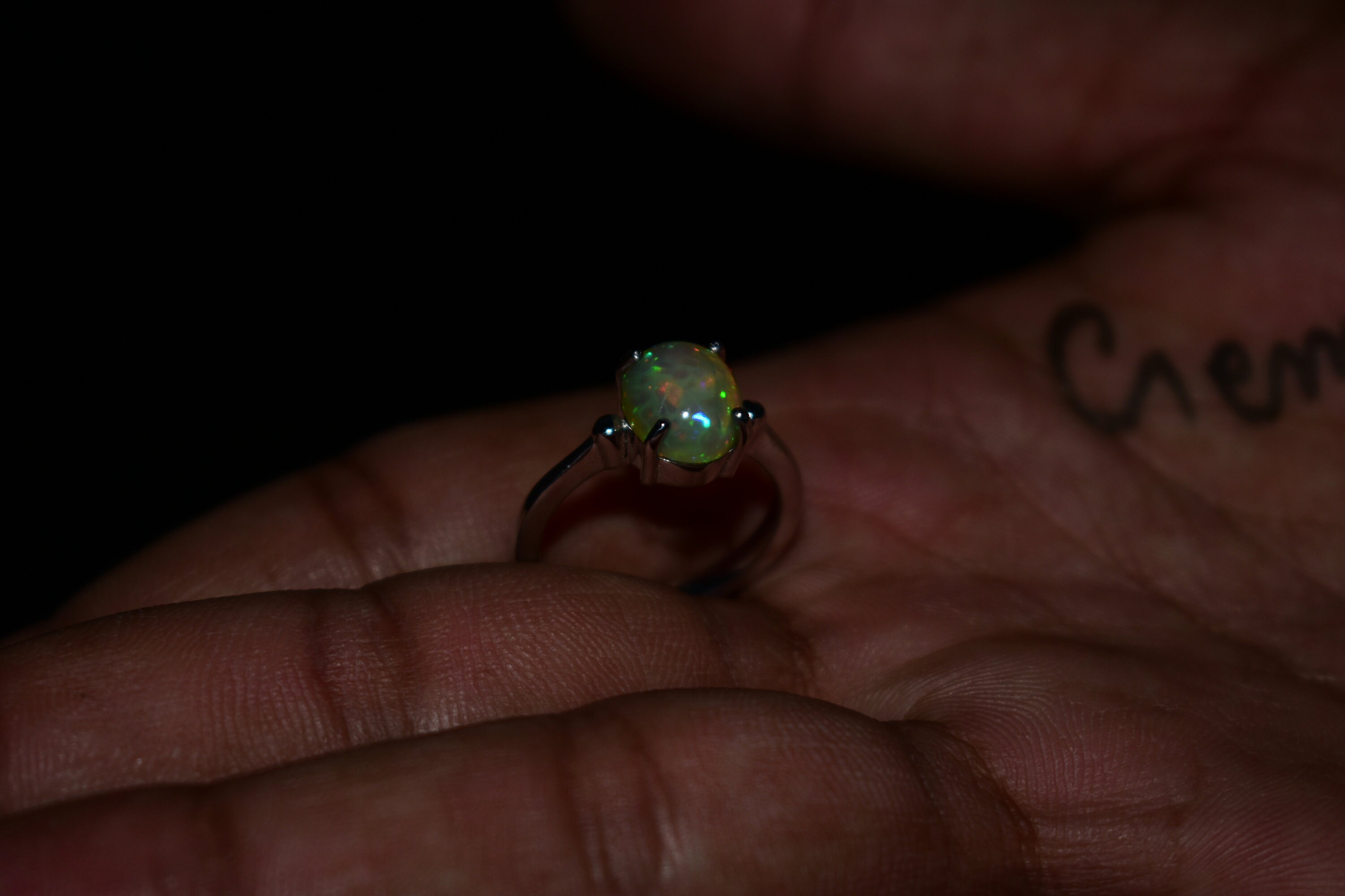 Ethiopian welo opal ring multi fire opal gemstone ring | Etsy