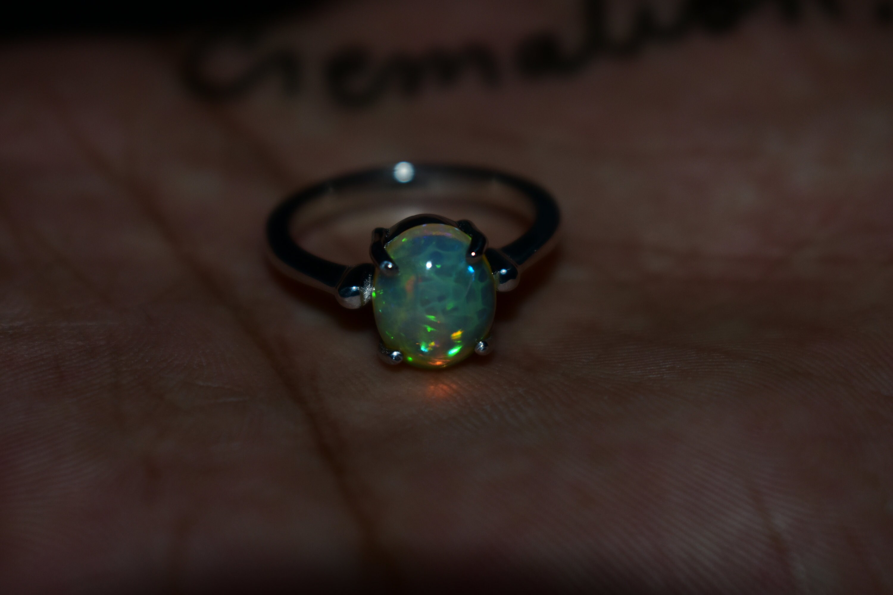 Ethiopian welo opal ring multi fire opal gemstone ring | Etsy