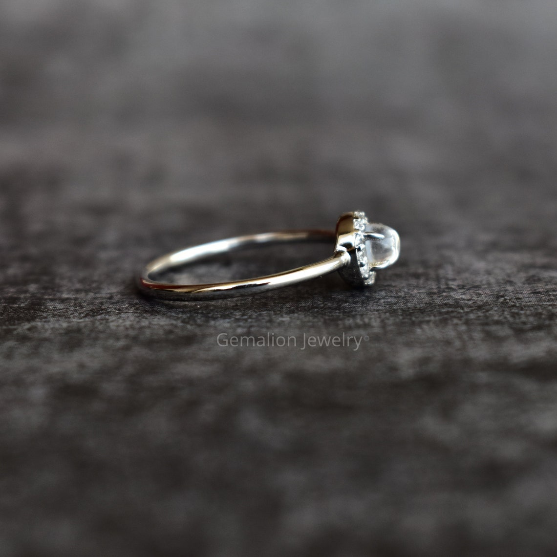 Dainty Moonstone Ring Classy Inclusion Free Moonstone Ring - Etsy