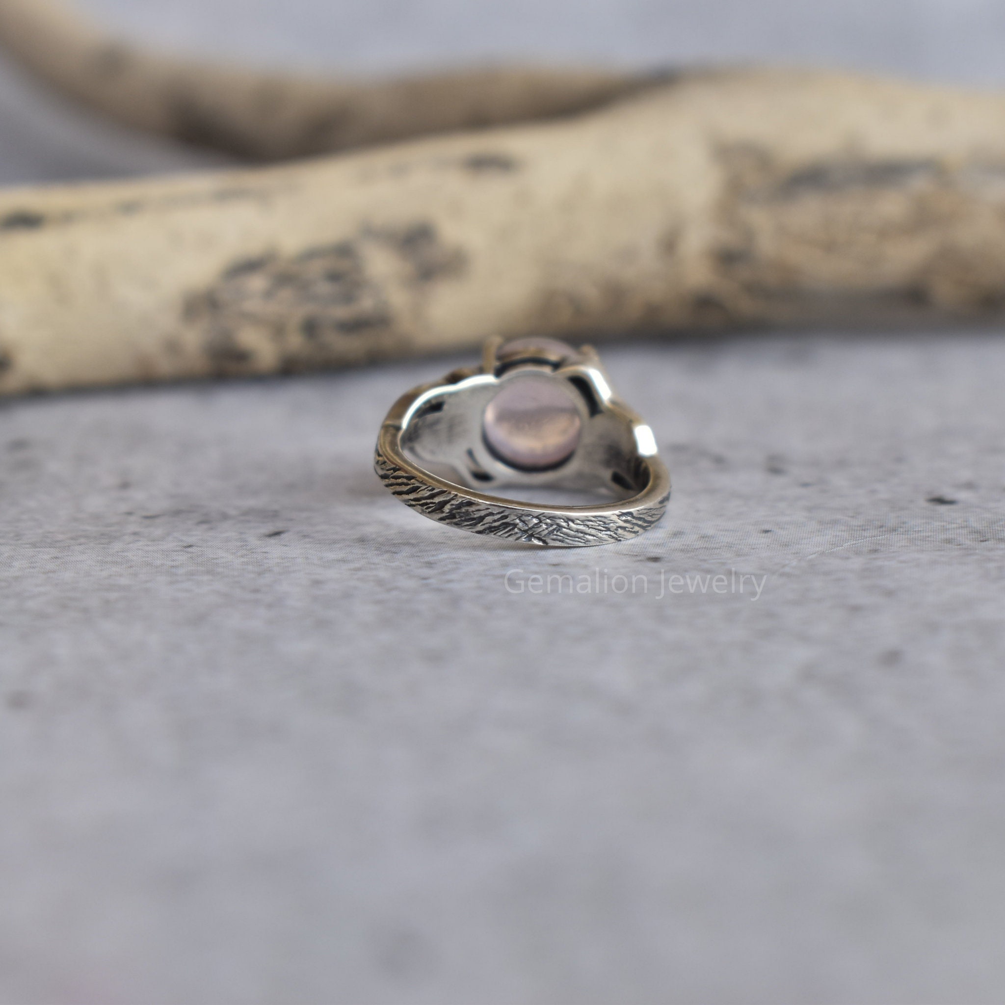 Anillo de hoja de cuarzo rosa anillo de compromiso de cuarzo - Etsy España
