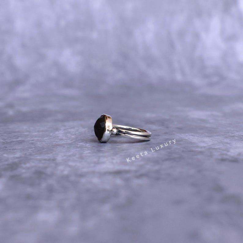 Natural Labradorite Ring* Rose Cut Gemstone Handmade Ring* Sterling ...
