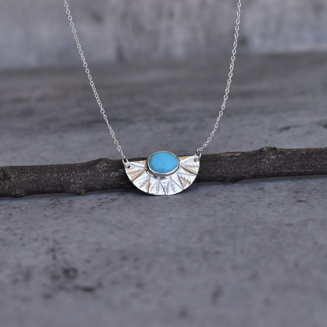 Genuine Turquoise Necklace* Sterling Silver Turquoise Necklace* Healing ...