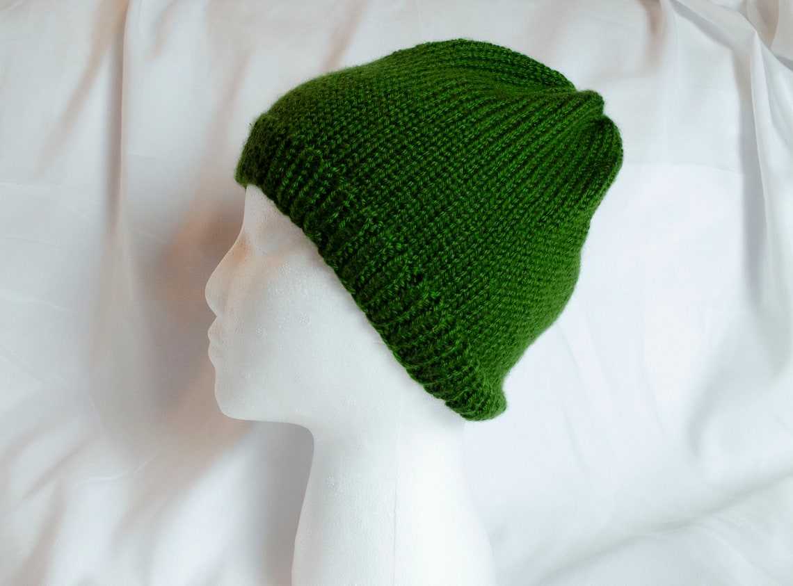 Forest Green Knitted Hat - Etsy