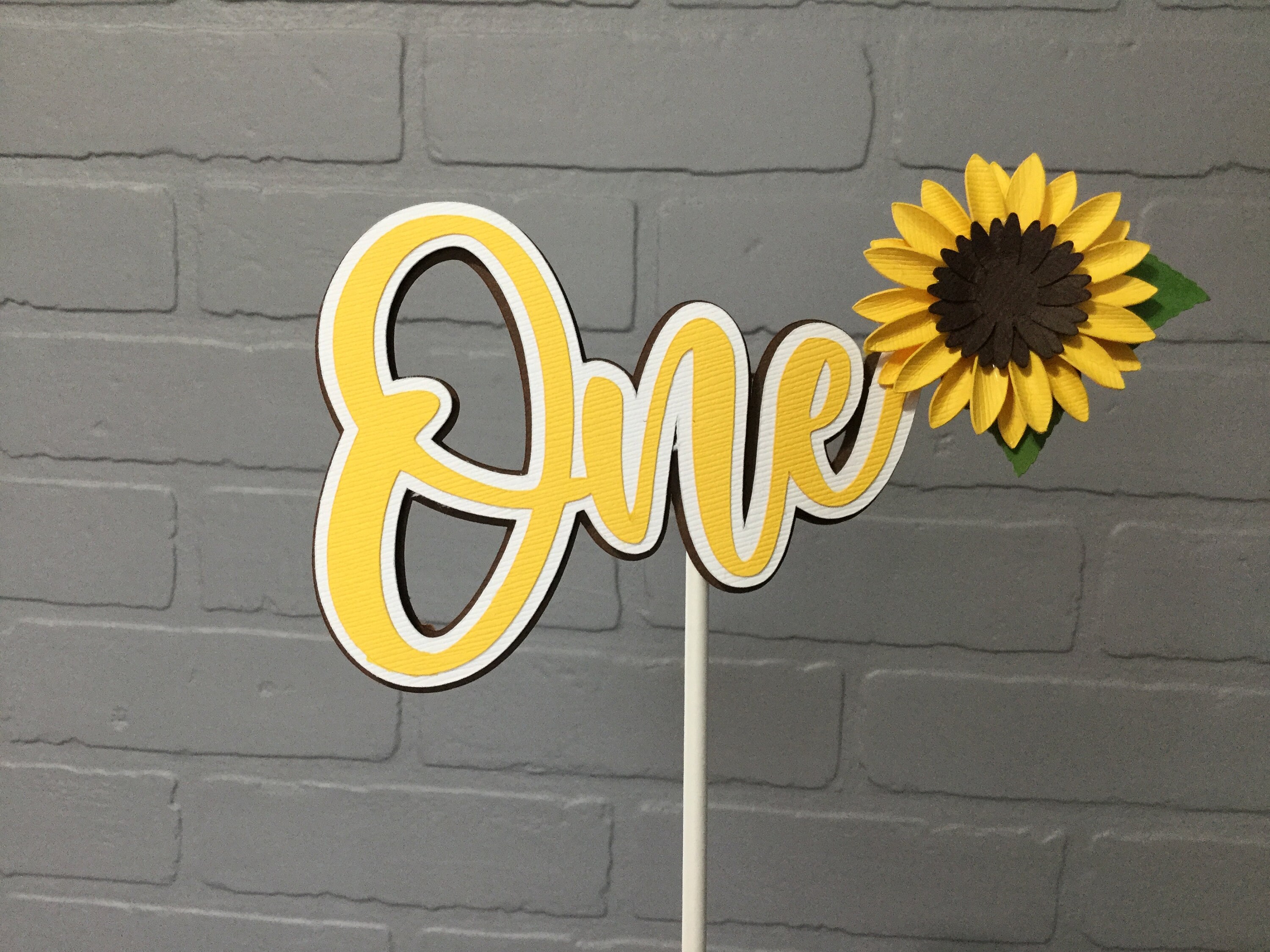 Sunflower One Cake Topper Sunflower Themed First Birthday - Etsy