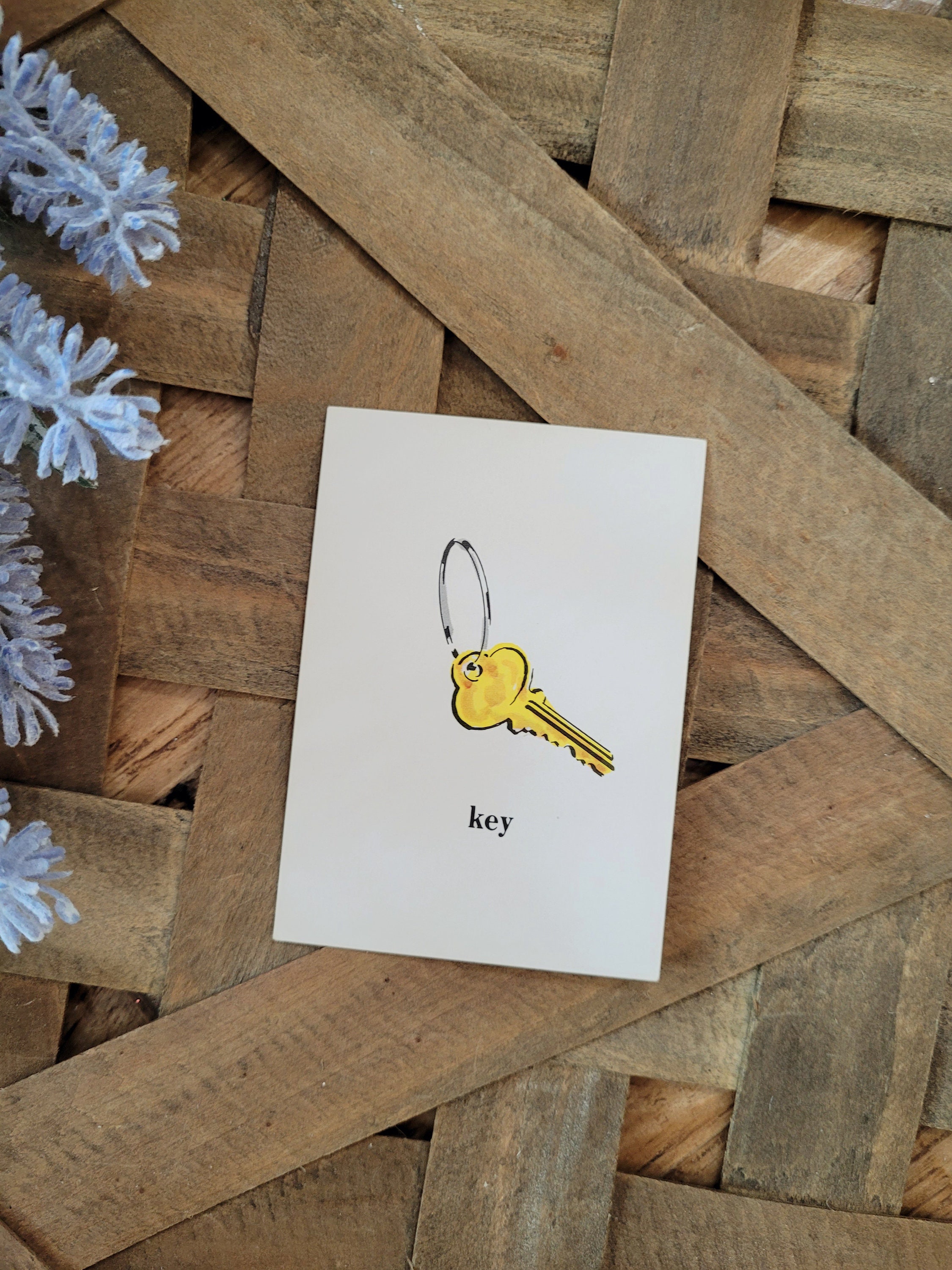 Vintage Key Flash Card Antique Flashcards Vintage Ephemera - Etsy