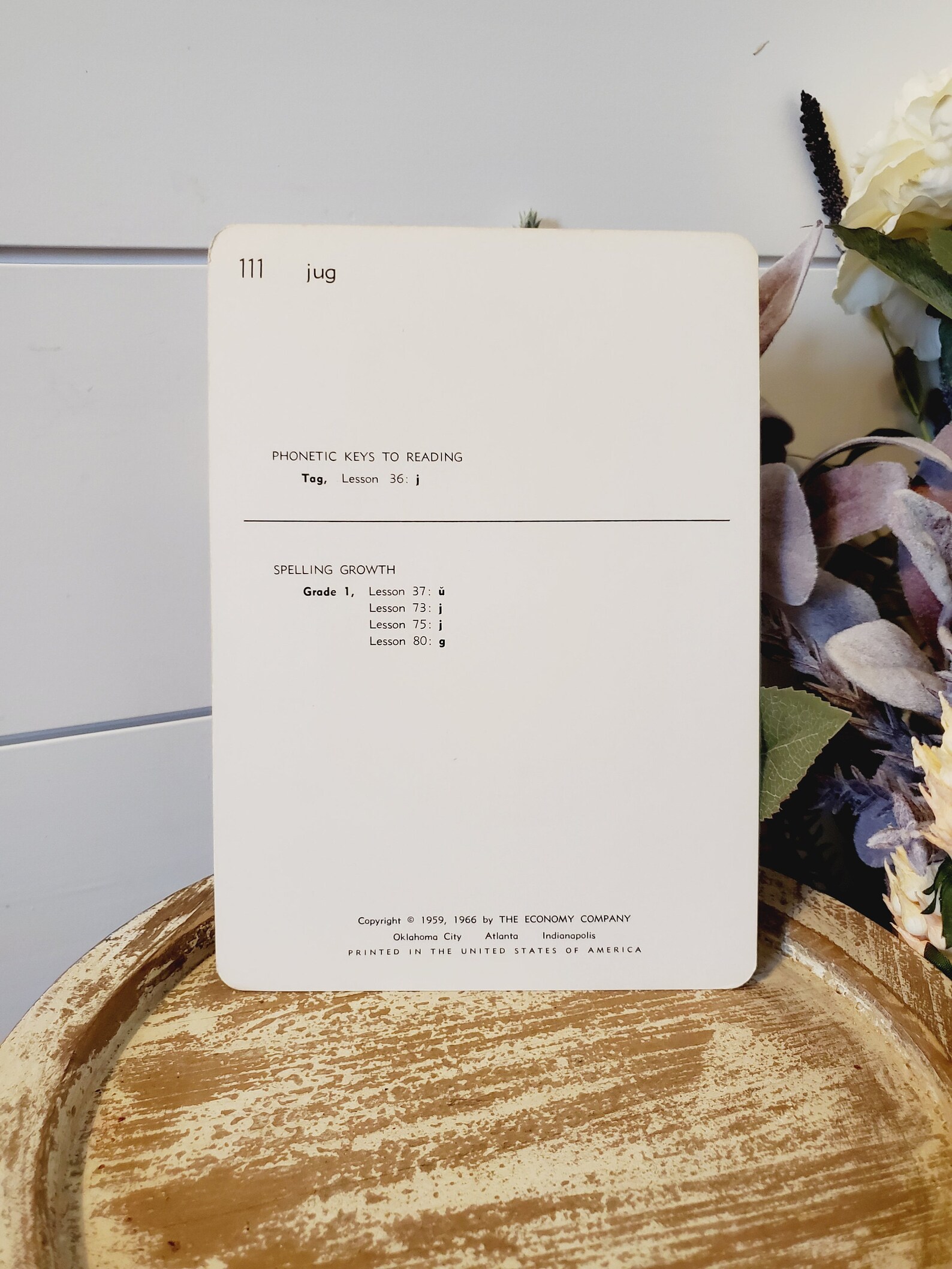 Vintage Pottery Jug Flash Card Antique Flashcards Ephemera - Etsy