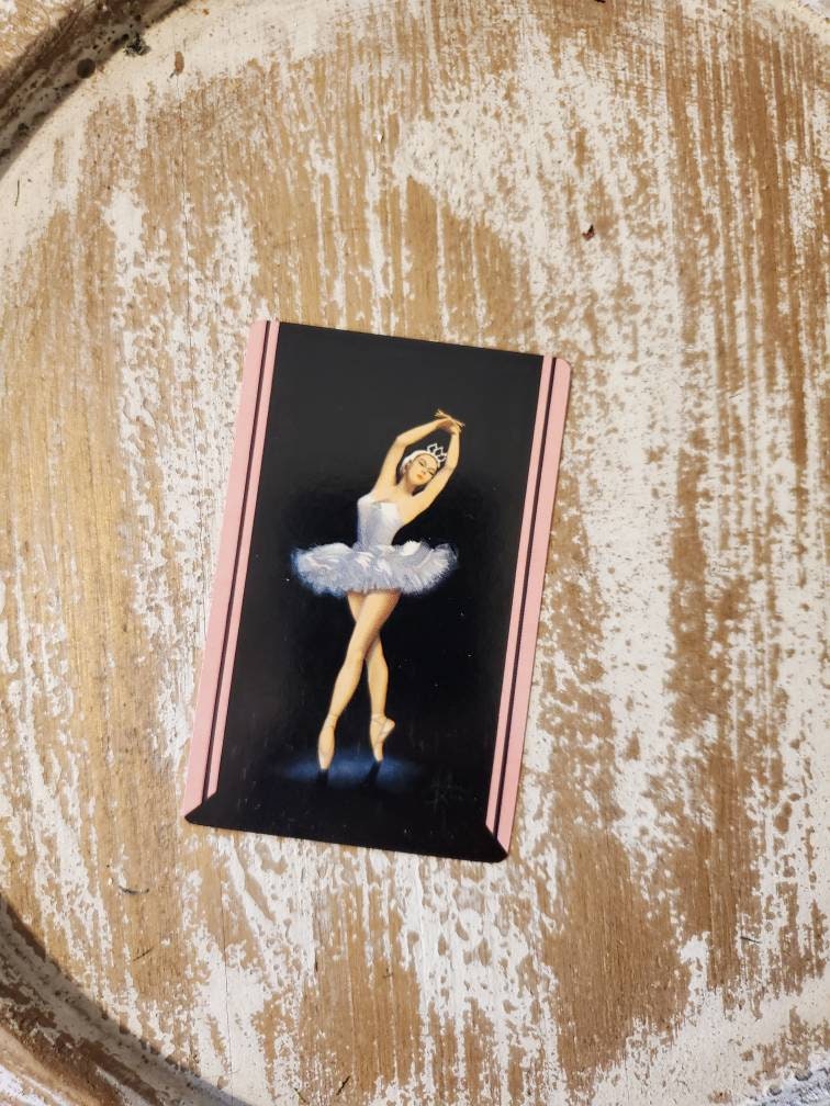 3 Vintage Ballerina Playing Cards, Antique Ballet Dancer Trade Card ...