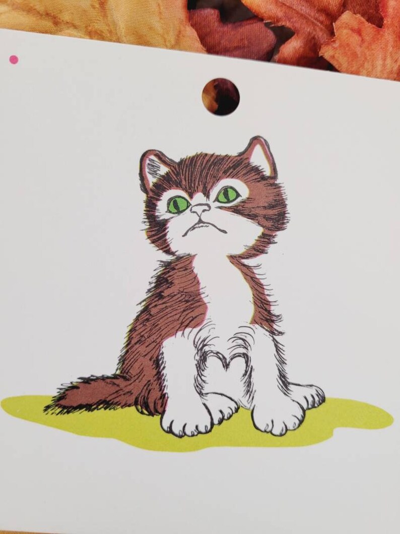 Vintage Cat Kitten Flash Cards, Cat Lover Gift, Antique Flashcards, Cat ...