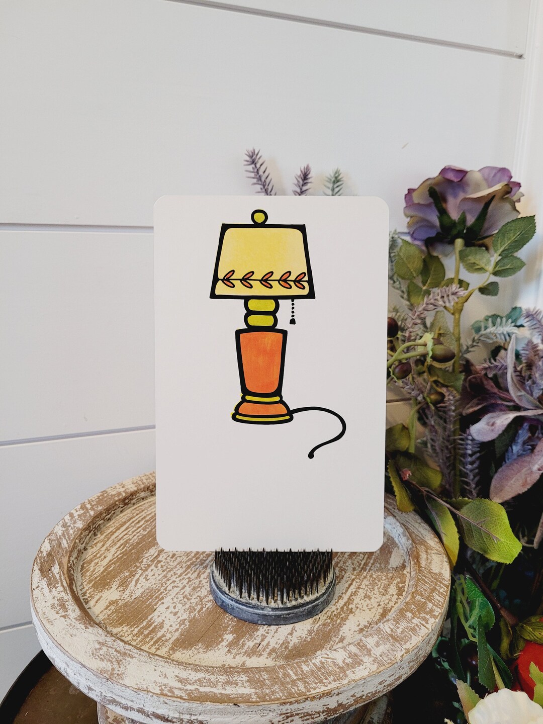 Vintage Lamp Flash Card, Antique Flashcards, Vintage Ephemera, Mixed ...