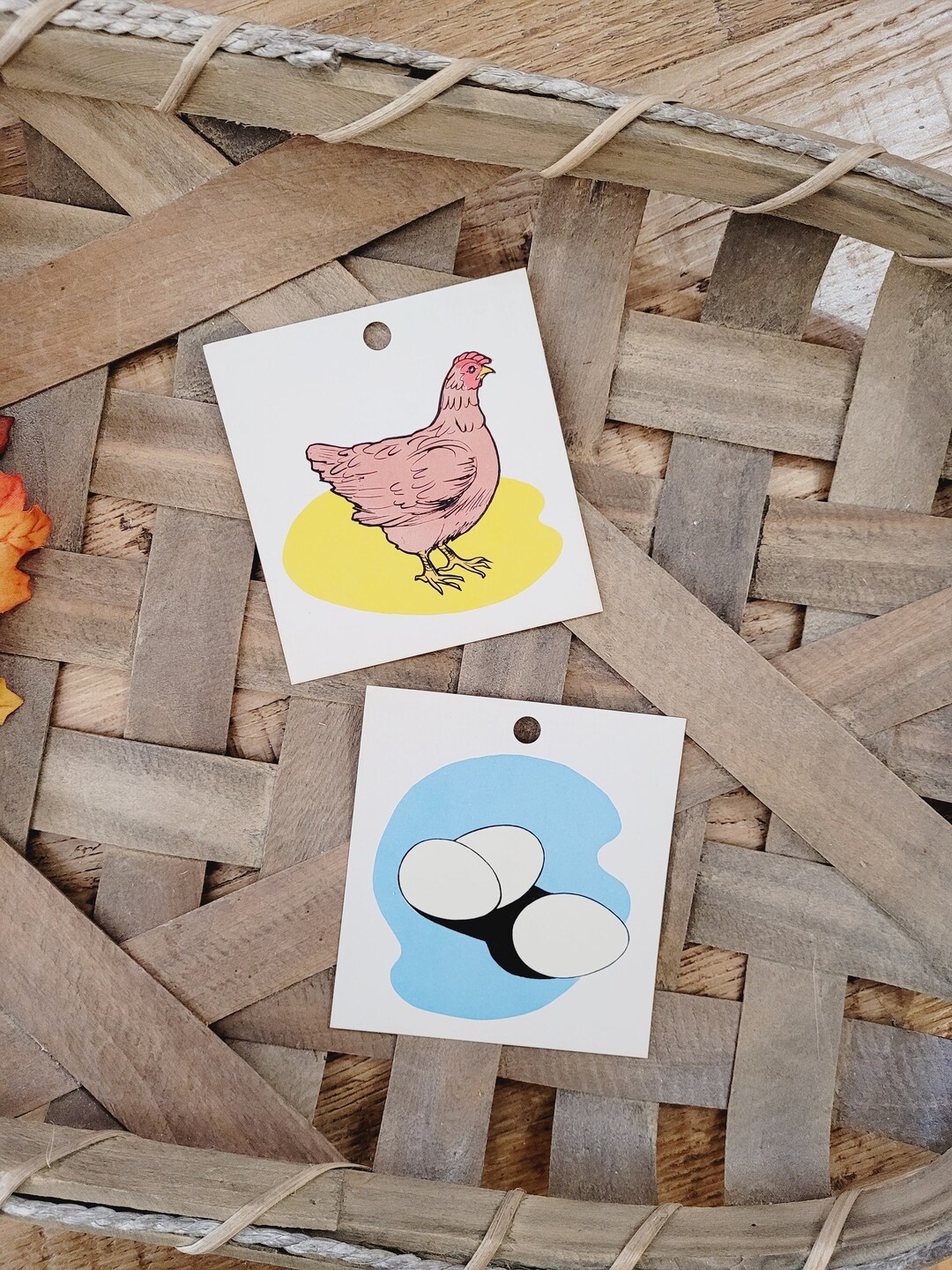 Vintage Chicken Egg Flash Cards, Country Farmhouse Decor, Antique ...