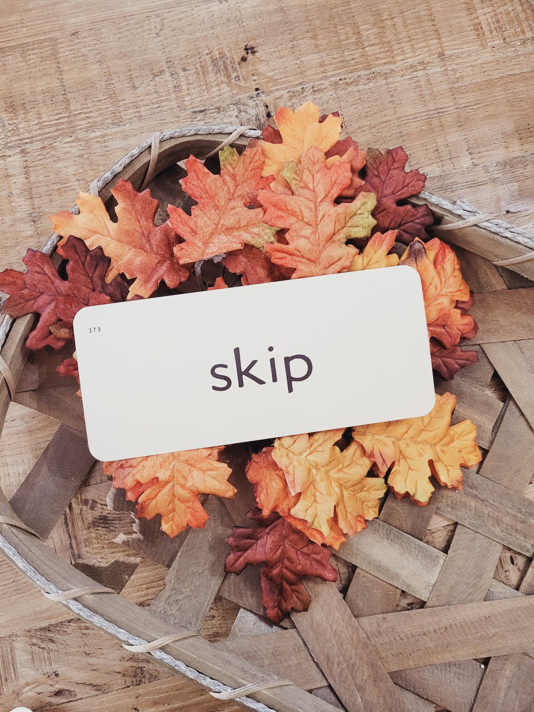 Vintage Skip Flash Card, Word Phonics Card, Spring Summer Nursery ...