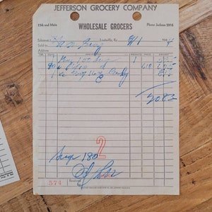 Antique Documents, Antique Invoice, Antique Receipt, 1800s Ephemera ...