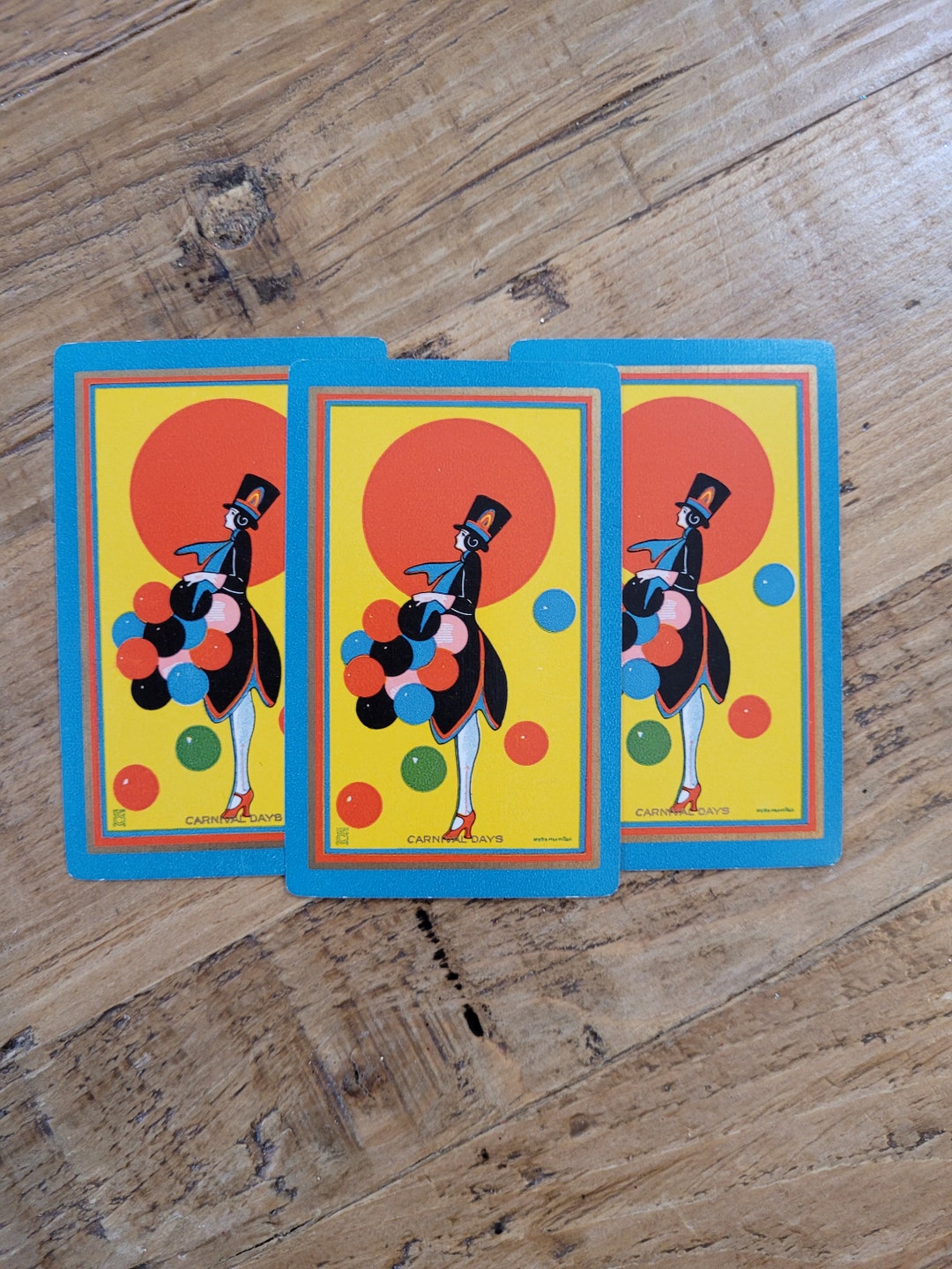 Rare Pair 1920s Art Deco Playing Cards, Antique Trade Cards, Swap Cards ...
