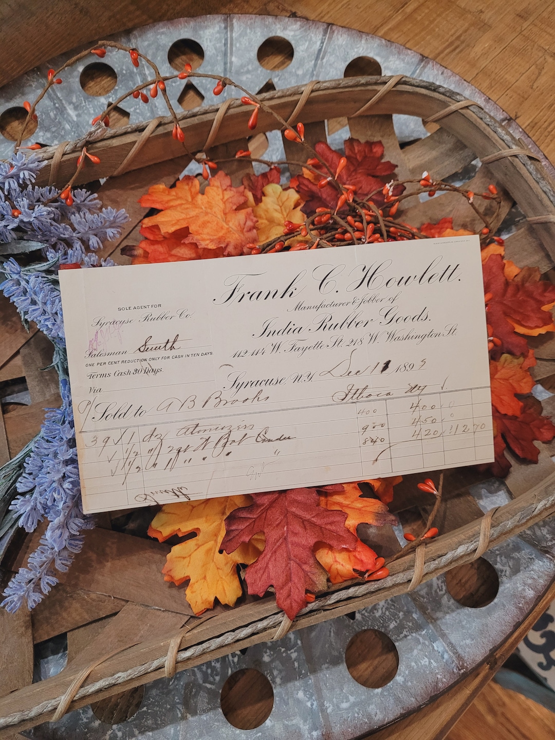 Antique Invoice, Antique Receipt, 1800s Ephemera, Billhead, Letterhead ...