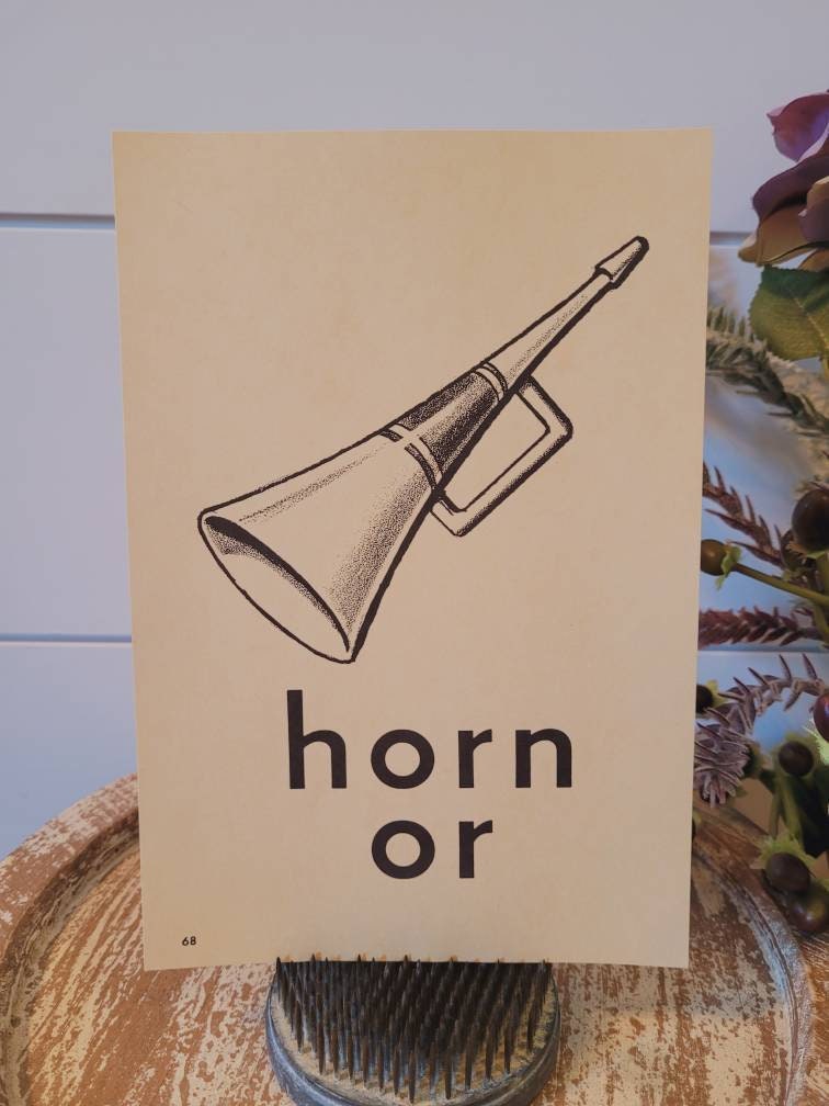 Vintage Horn Flash Card, Vintage Party Decor, Noisemaker, Antique ...