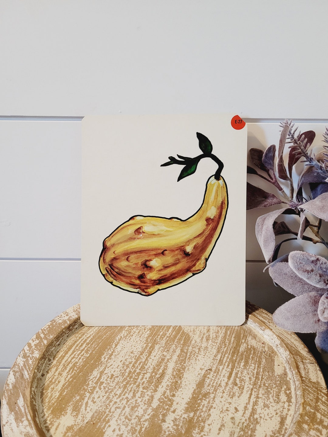Vintage Pumpkin Gourd Flash Card, Halloween Ephemera, Antique ...