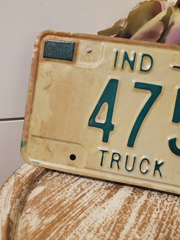 Vintage Indiana License Plate, 80s License Plate, Vintage Automobile ...
