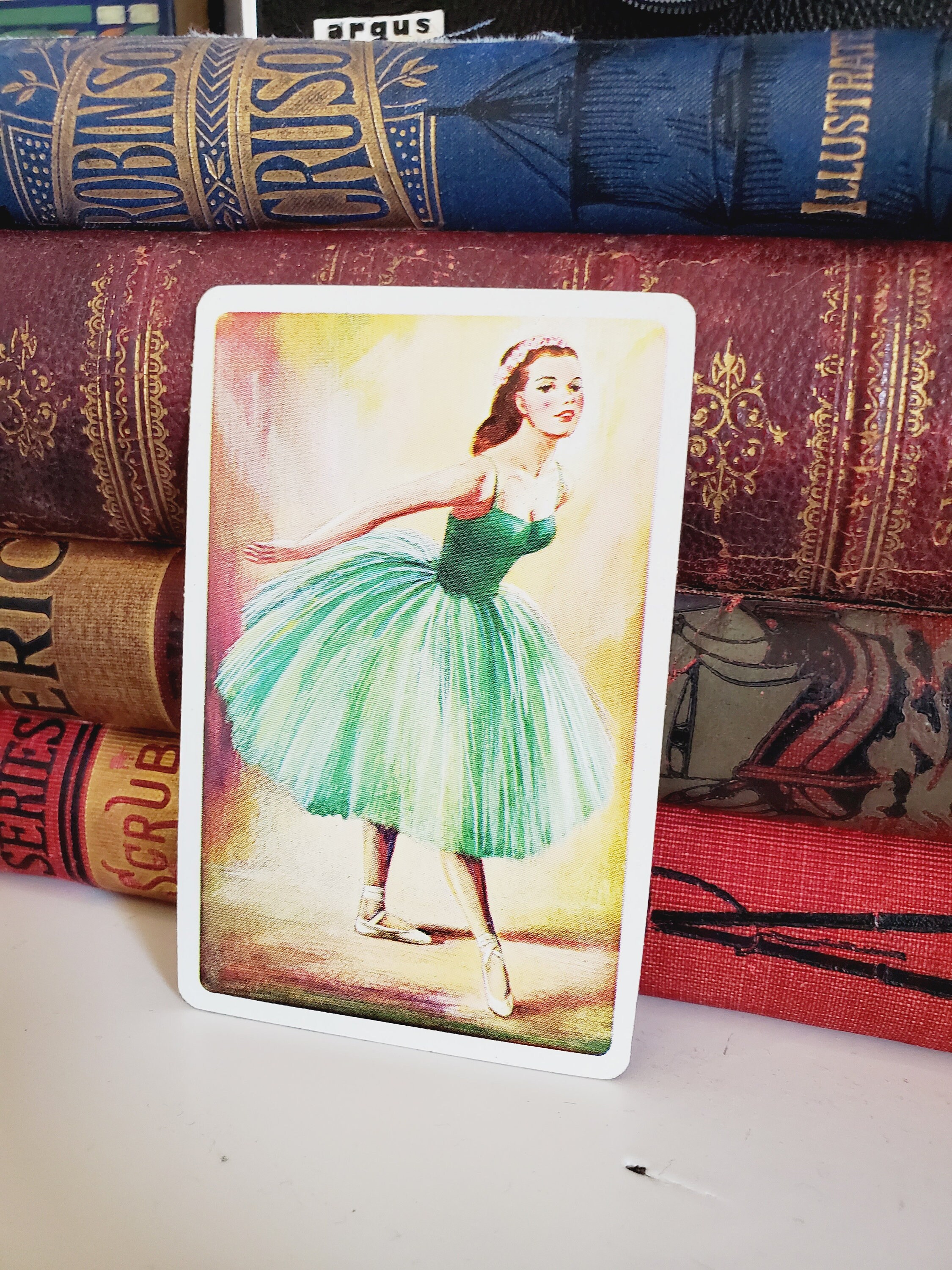 3 Vintage Ballerina Playing Cards, Antique Ballet Dancer Trade Cards ...