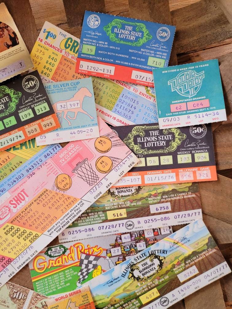 Vintage Lottery Tickets Cards, Mixed Media Assemblage, Altered Art ...