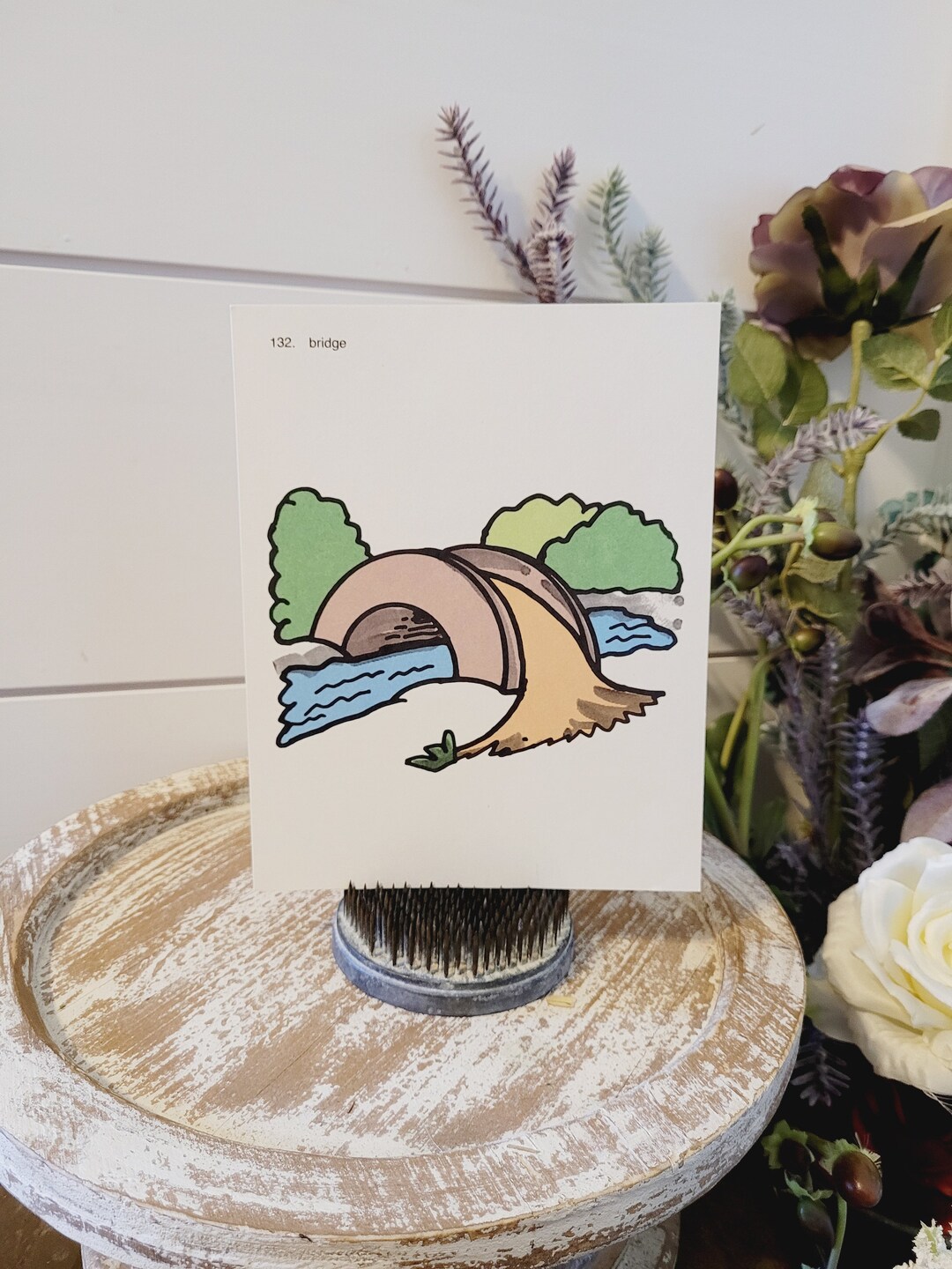 Vintage Bridge Flash Card, Antique Flashcards, Vintage School, Mixed ...
