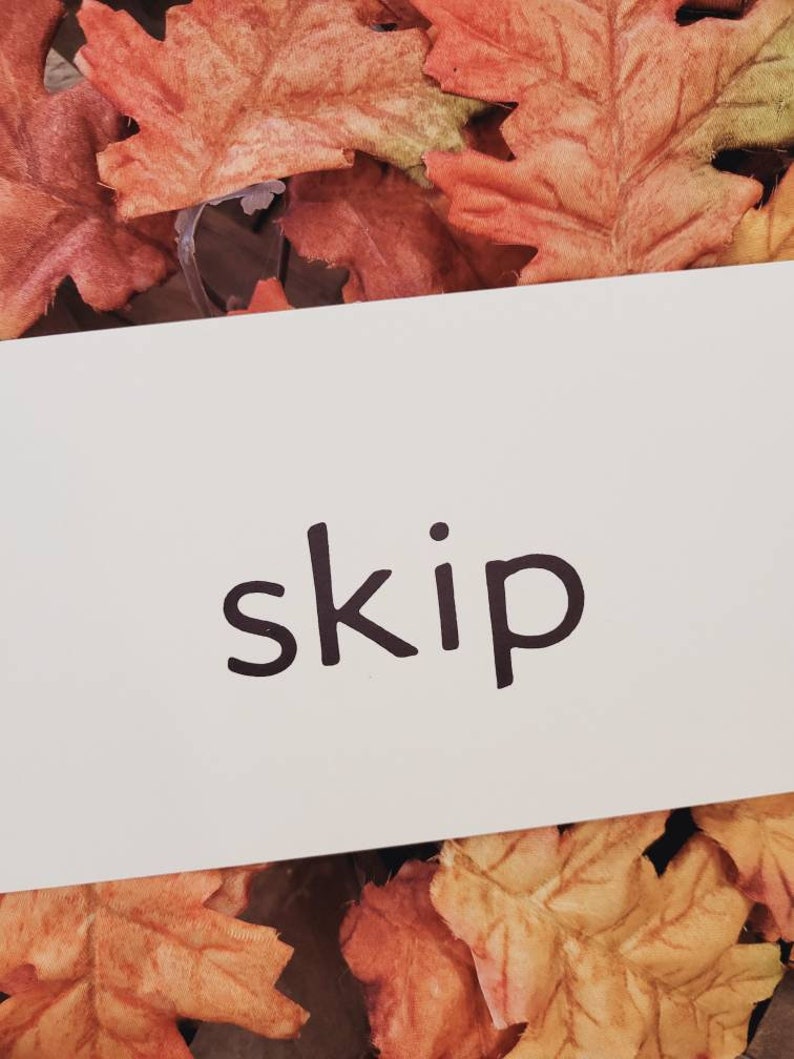 Vintage Skip Flash Card Word Phonics Card Spring Summer - Etsy