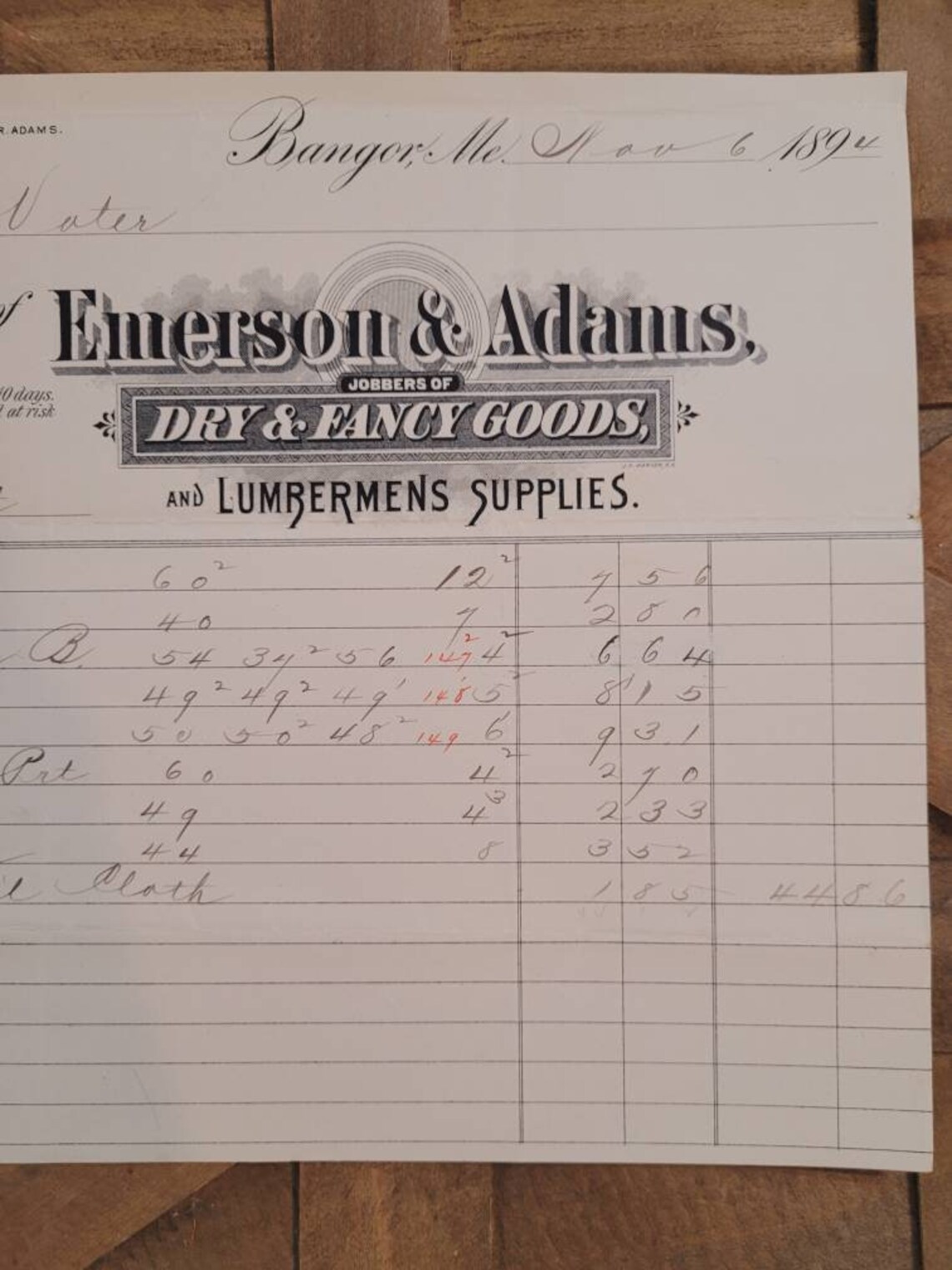 Antique Invoice, Antique Receipt, 1800s Ephemera, Billhead, Letterhead ...