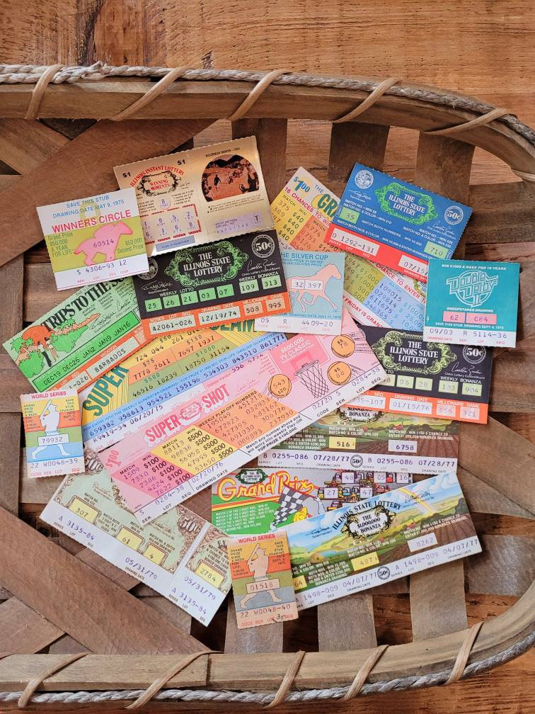 Vintage Lottery Tickets Cards, Mixed Media Assemblage, Altered Art ...
